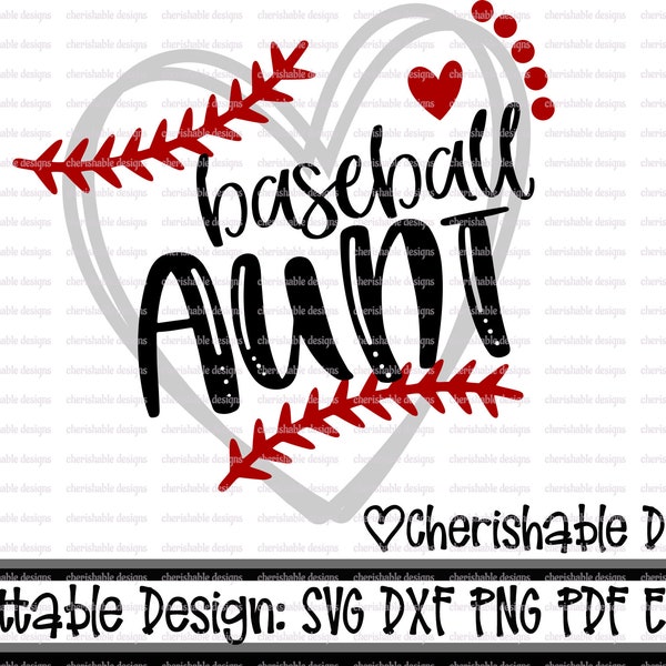 Softball Baseball Aunt Svg - Etsy