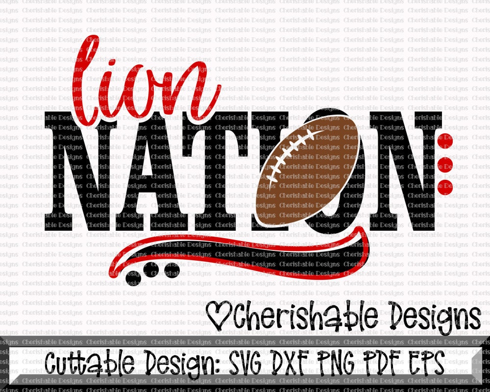Fútbol Svg Lions SVG Lion Nation svg Lion Pride archivo de - Etsy México
