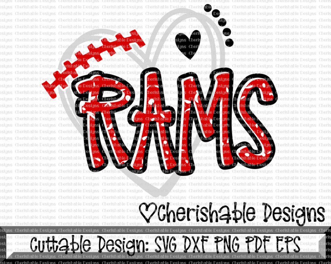 Football Svg, Rams SVG, Rams Football Cutting File, Distressed Football ...