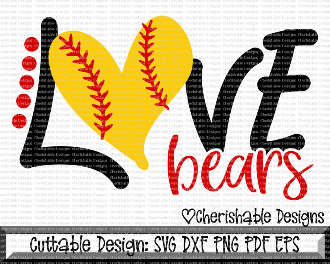 Softball Svg Bears Softball Cutting File Baseball Svg Bear | Etsy