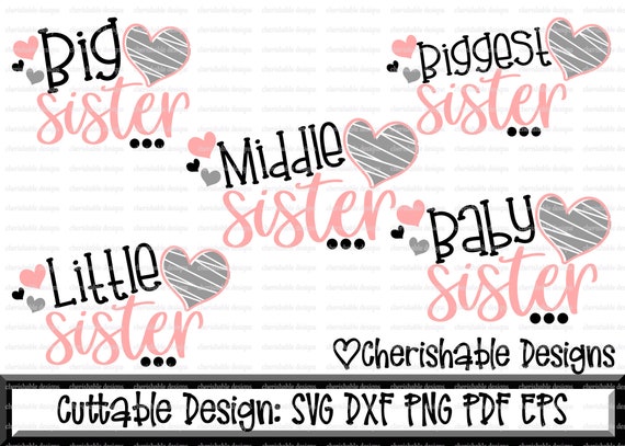 Hermanas svg Sister Bundle svg Family svg nueva hermana - Etsy México