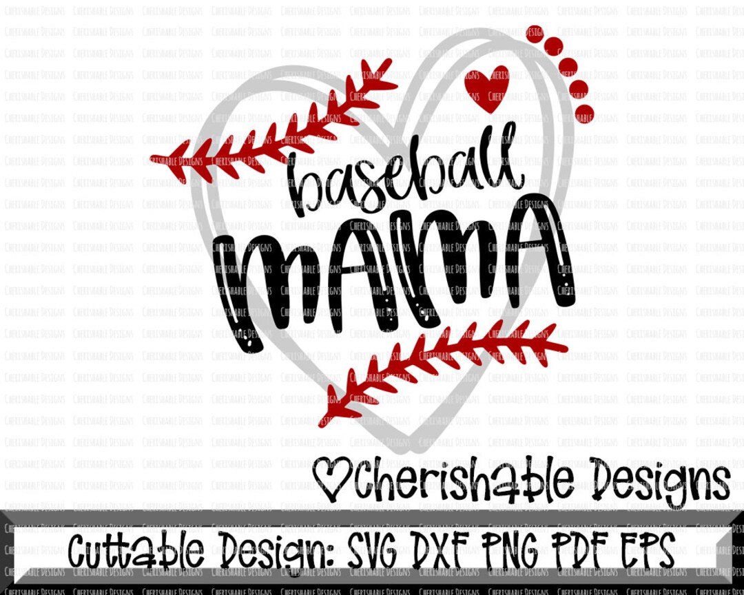 Baseball Svg, Baseball Mama Svg, Baseball Cutting File, Heart Frame ...