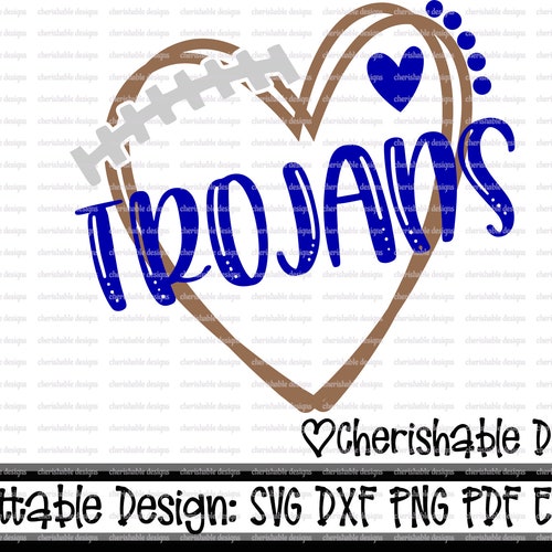 Football Svg Trojans SVG Trojans Football Cutting File - Etsy