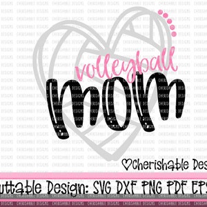 Volleyball Svg Volleyball Mom SVG Volleyball Heart Cutting - Etsy