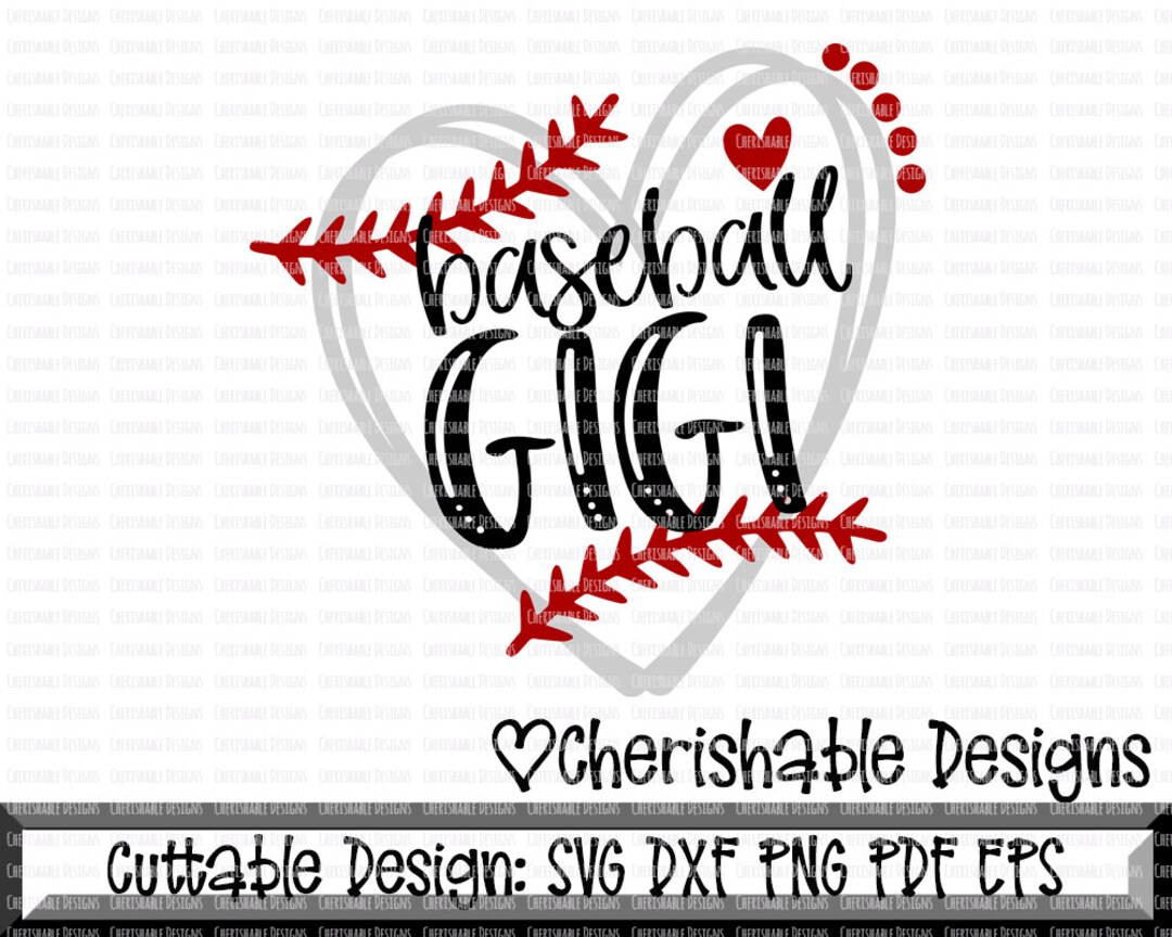 Baseball Svg, Baseball Gigi Svg, Baseball Cutting File, Heart Frame ...