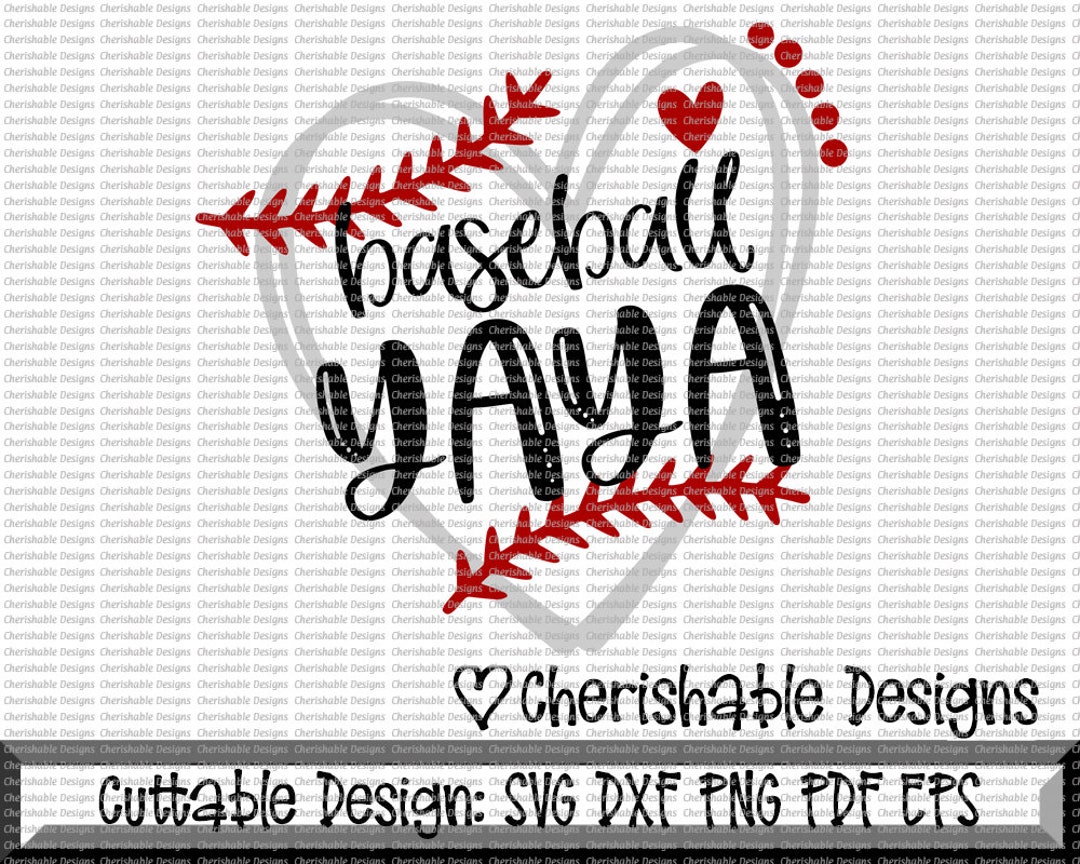 Baseball Svg, Baseball Yaya Svg, Baseball Cutting File, T-ball Svg, Heart Frame Baseball, Dxf ...