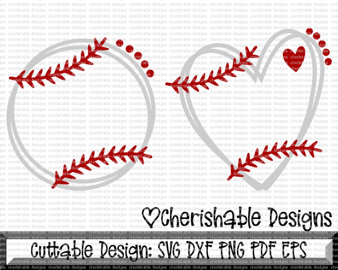 Baseball Svg, Baseball Heart Svg, Baseball Cutting File, Heart Frame ...