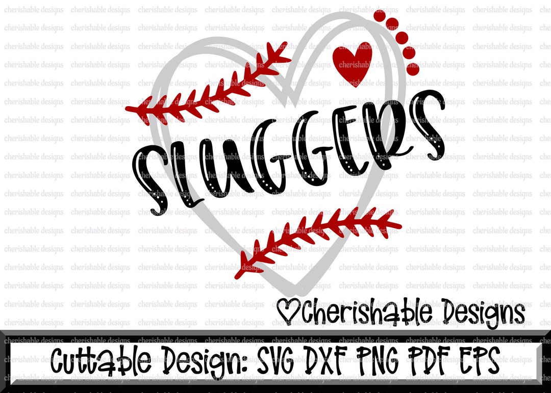 Baseball Svg, Softball Svg, Sluggers Baseball Cutting File, Heart Frame ...