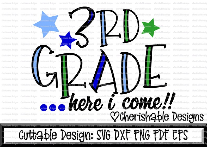 3rd Grade Svg Third Grade Svg School Svg Here I Come Svg - Etsy