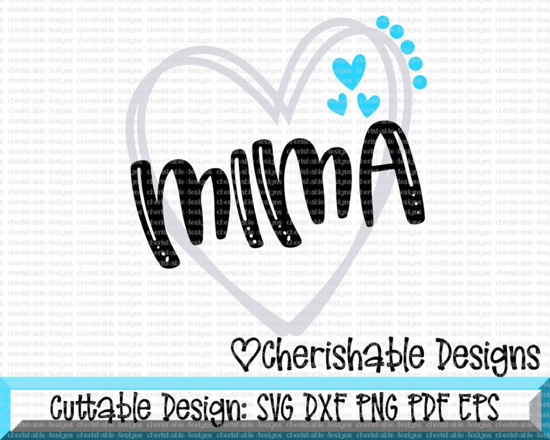 Mima Svg Grandma Svg Mimacutting File Heart Frame Grandma - Etsy