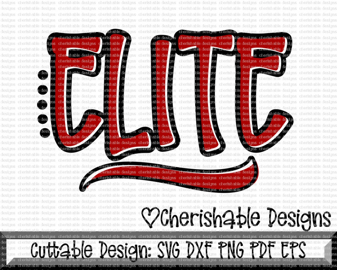 Elite Svg Football Svg Baseball Svg Cheerleader Svg | Etsy