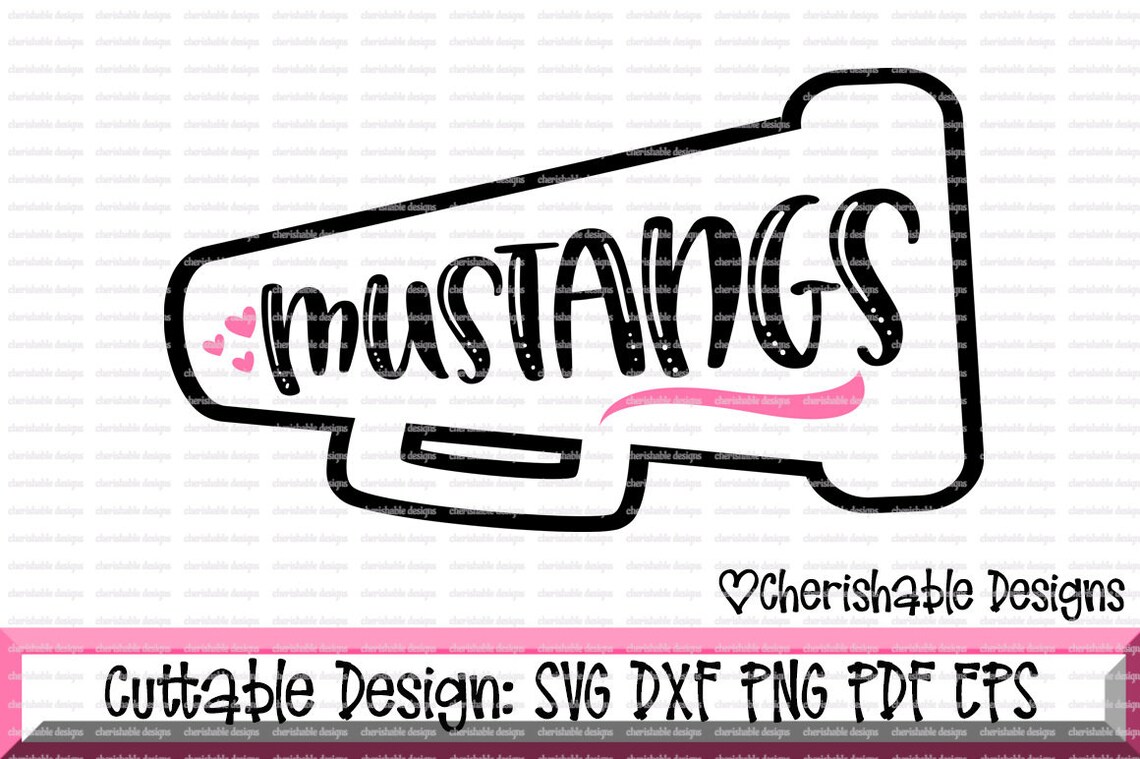 Cheerleader Svg Mustangs Cheer Svg Cheerleader Cutting File - Etsy