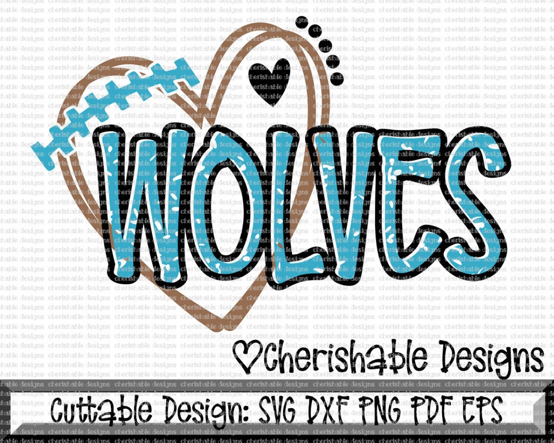 Football Svg Wolves SVG Wolves Football Cutting File - Etsy