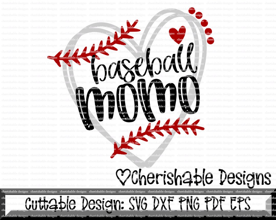 Baseball Svg, Baseball Momo Svg, Baseball Cutting File, Heart Frame ...