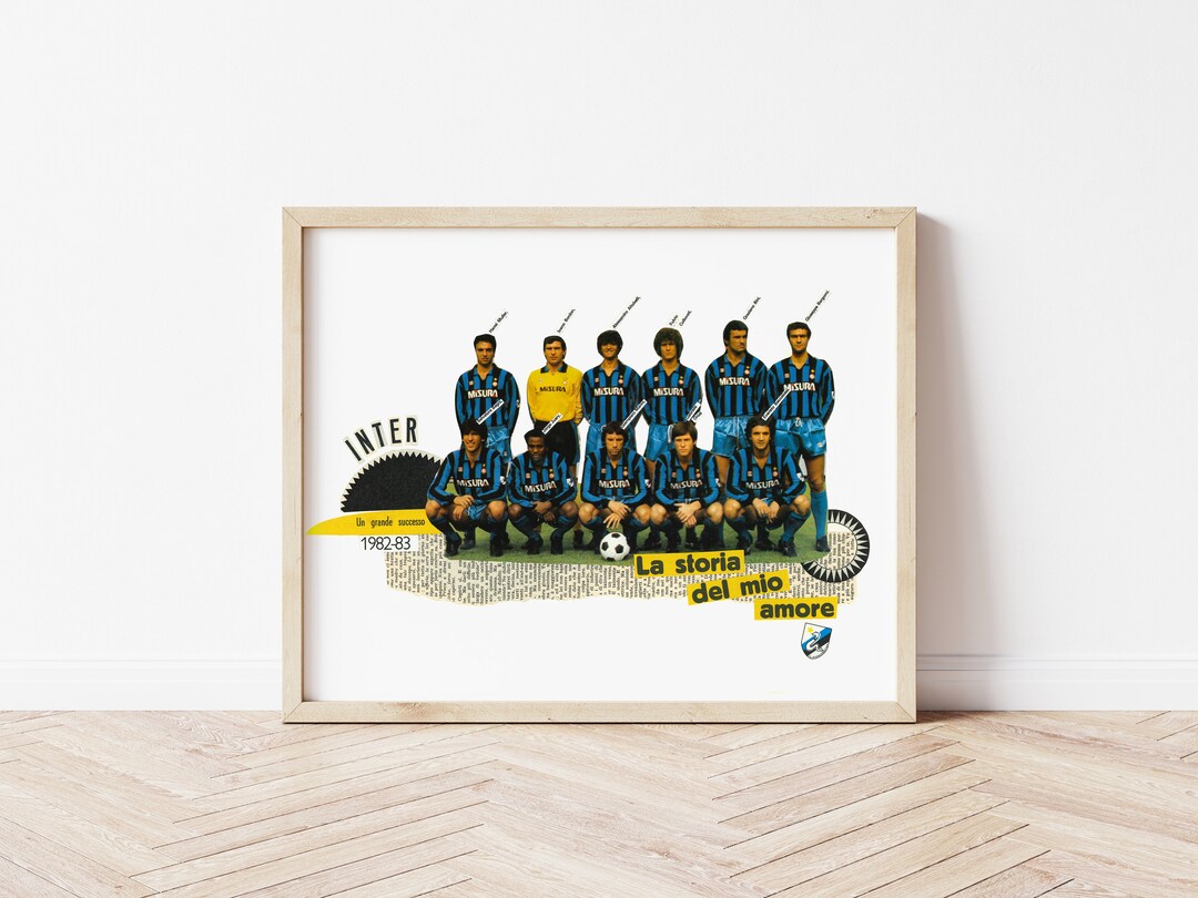 Inter Football Poster, Inter Milan Print, Inter Milan Wall Decor, Inter ...