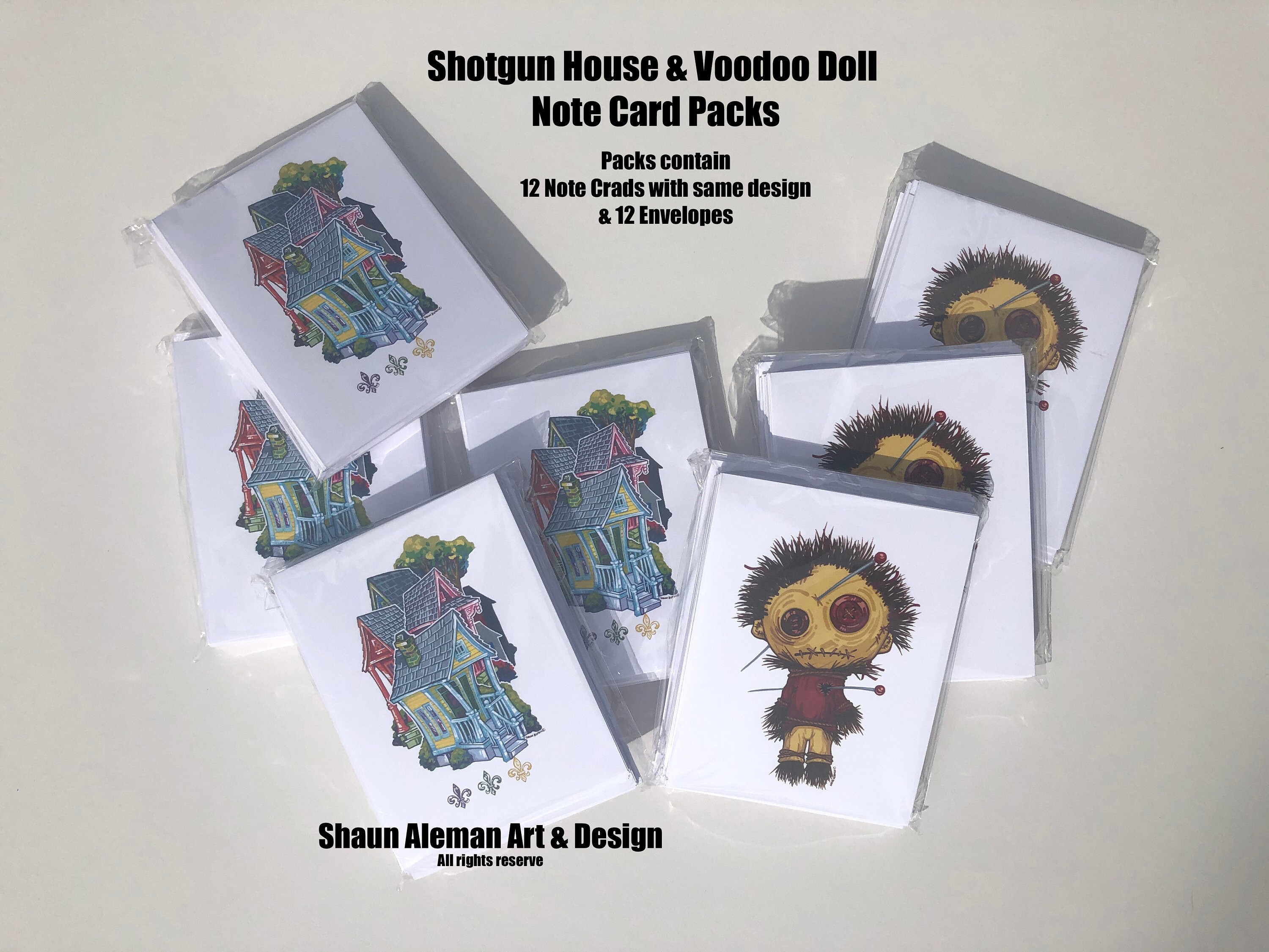 Voodoo Doll thinking of You Note Card Packs - Etsy