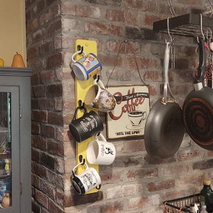 Vertical Mug Rack|space Saver Vertical Mug Holder Rack Apartment Coffee ...