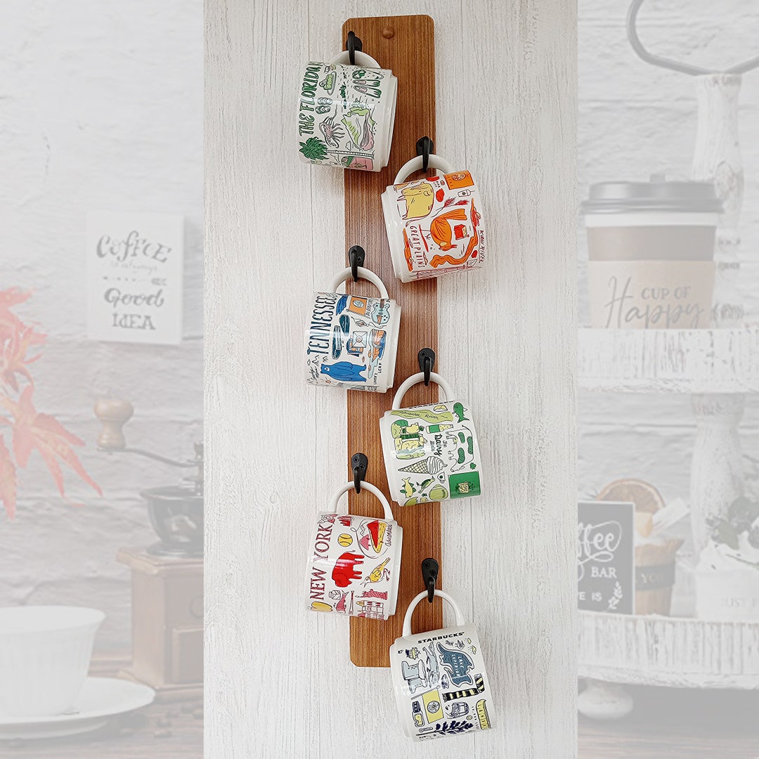 Vertical Mug Rackmug Rack Apartment Spacesaver Coffee Bar Hooks Rae ...