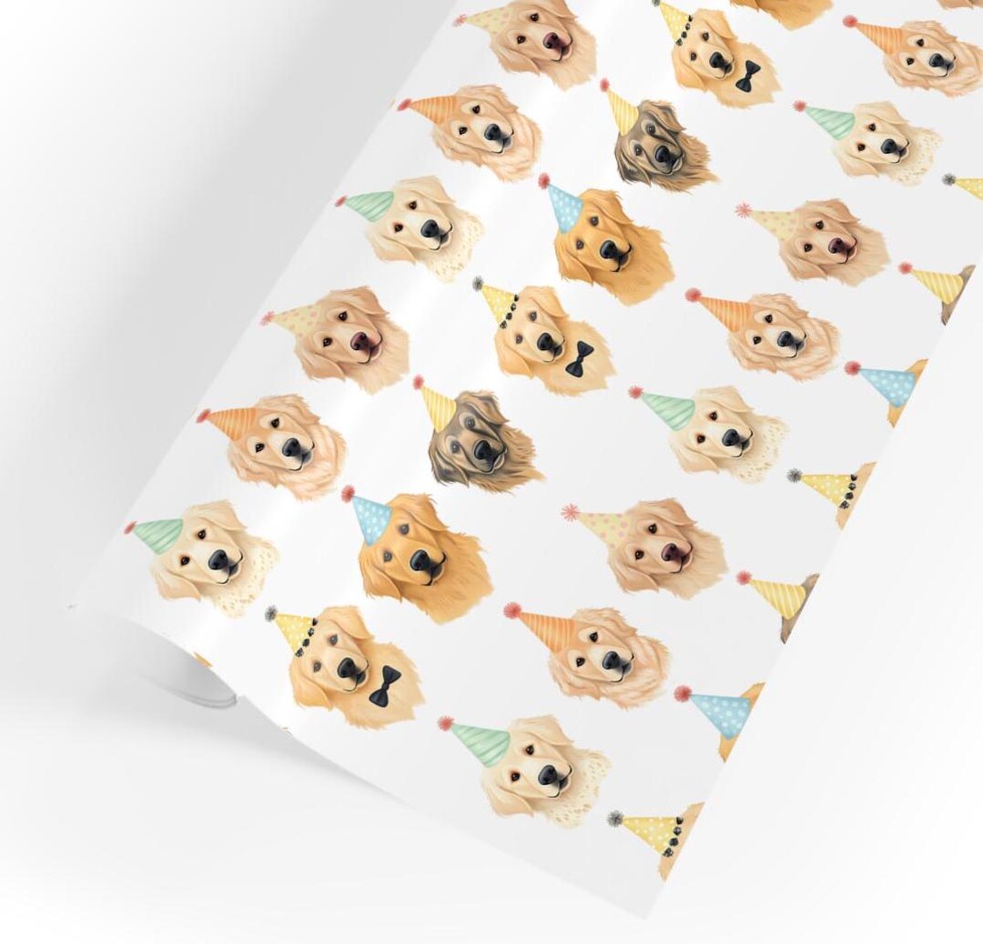 Golden Retriever Wrapping Paper - Etsy