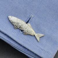 Vintage Swank Wide Mouth Bass Fish Fisherman Cuff Links Cufflinks Gold ...