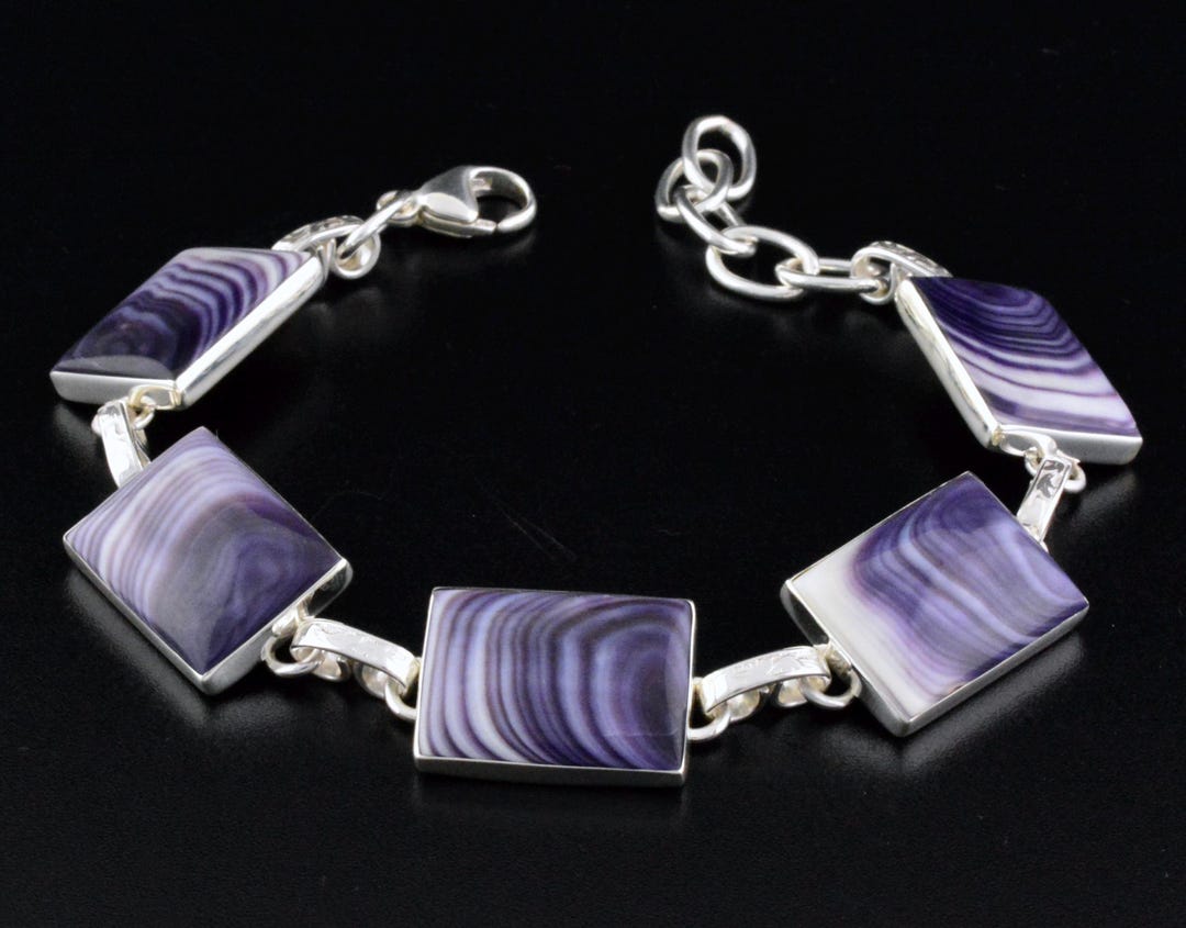 Wampum Bracelet, 5pc. 18x13mm Rectangles in Sterling Silver. #martha's ...