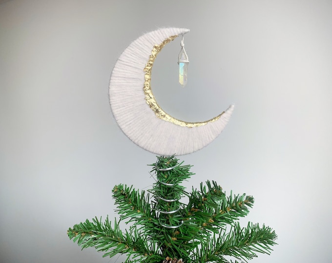 Crescent Moon Christmas Tree Topper - Etsy