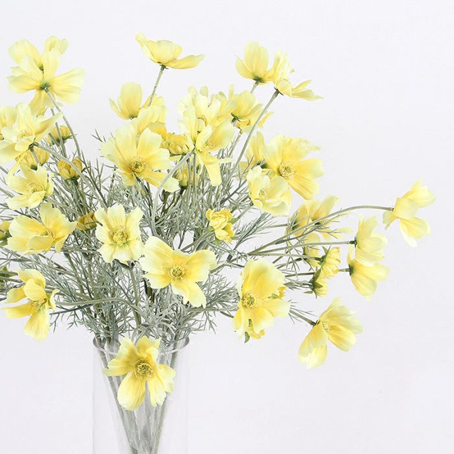 Faux Flower Silk Cosmos Stem in Yellow 24 Tall - Etsy