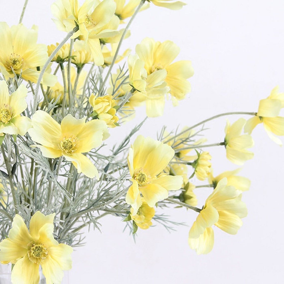 Faux Flower Silk Cosmos Stem in Yellow 24 Tall - Etsy