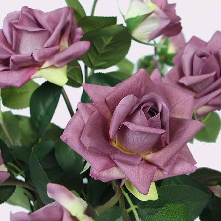 Luxury Real Touch 3 Rose Bloom Stem in Purple 33 Tall - Etsy