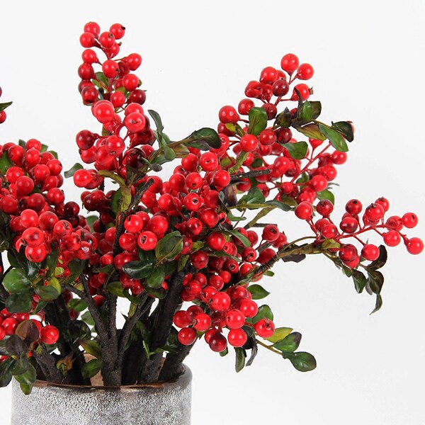 Red Berry Stems - Etsy