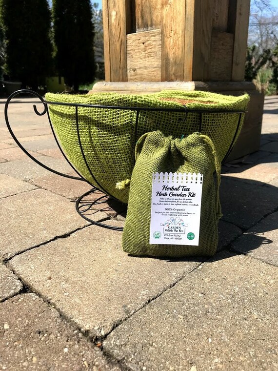 Tea Cup Planter w/ Herbal Tea Herb Organic SEED Collection | Etsy
