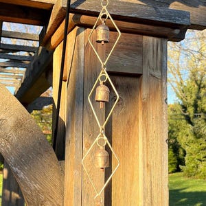Cascade Bells - *wood Dinger Bell - Hanging Yard Art - Garden Decor ...