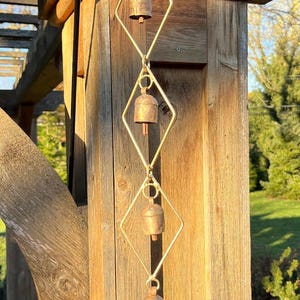 Cascade Bells - *wood Dinger Bell - Hanging Yard Art - Garden Decor ...
