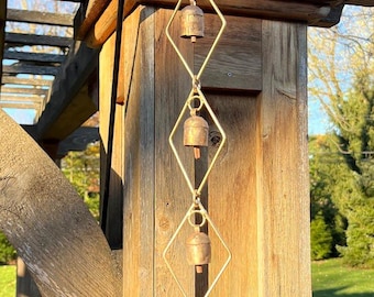 Winding Bells - *wood Dinger Bell - Hanging Yard Art - Garden Decor ...