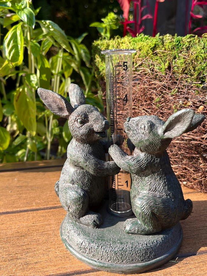 Rain Gauge - Bunnies - Table Top Garden Yard Decor Gardening Gift - Etsy