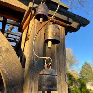 Winding Bells - *wood Dinger Bell - Hanging Yard Art - Garden Decor ...