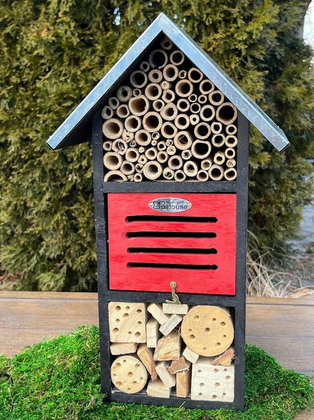 Holiday II Multi-room Pollinator Hotel: Native Bee & Insect Habitat - Etsy