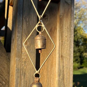 Cascade Bells - *wood Dinger Bell - Hanging Yard Art - Garden Decor ...