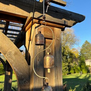 Winding Bells - *wood Dinger Bell - Hanging Yard Art - Garden Decor ...