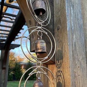 Triple Eternity Bell Ornament - Metal Wind Chime With Wood Clapper ...