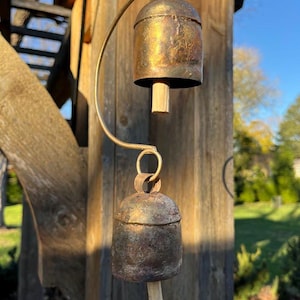 Winding Bells - *wood Dinger Bell - Hanging Yard Art - Garden Decor ...