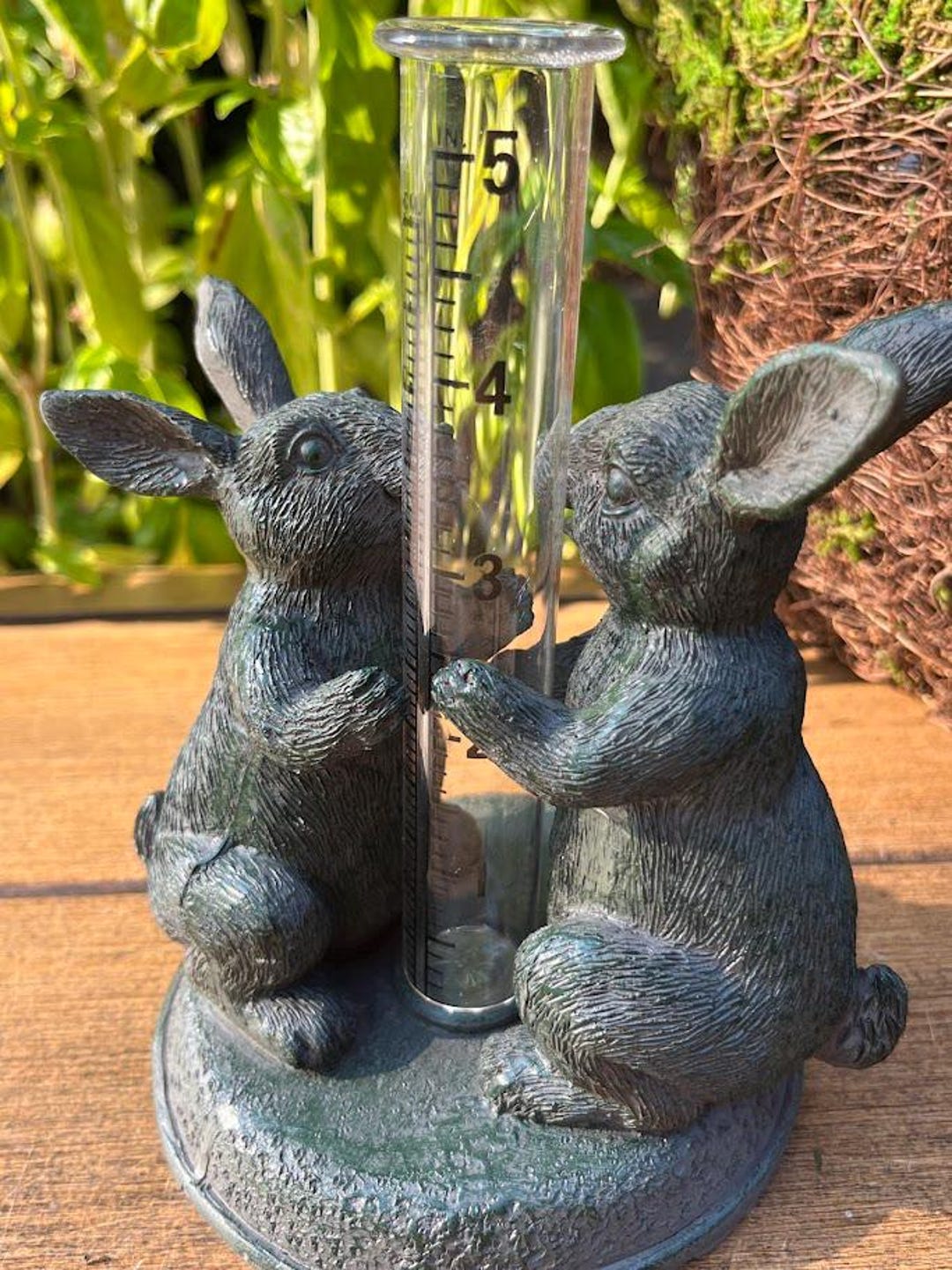 Rain Gauge - Bunnies - Table Top Garden Yard Decor Gardening Gift - Etsy