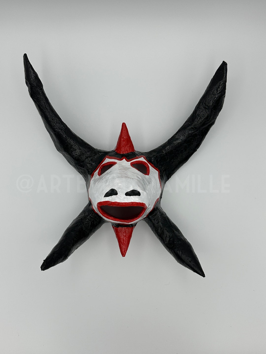 Vejigante Mask Small Paper Mache 4 Horns Number 20 - Etsy