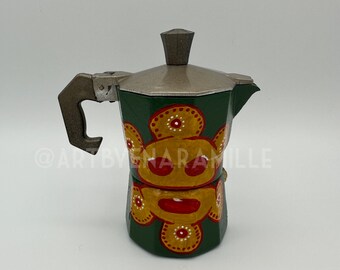 Bandera Y Garita De Puerto Rico Coffee Pot-small Size - Etsy