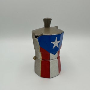 Bandera Y Garita De Puerto Rico Coffee Pot-small Size - Etsy