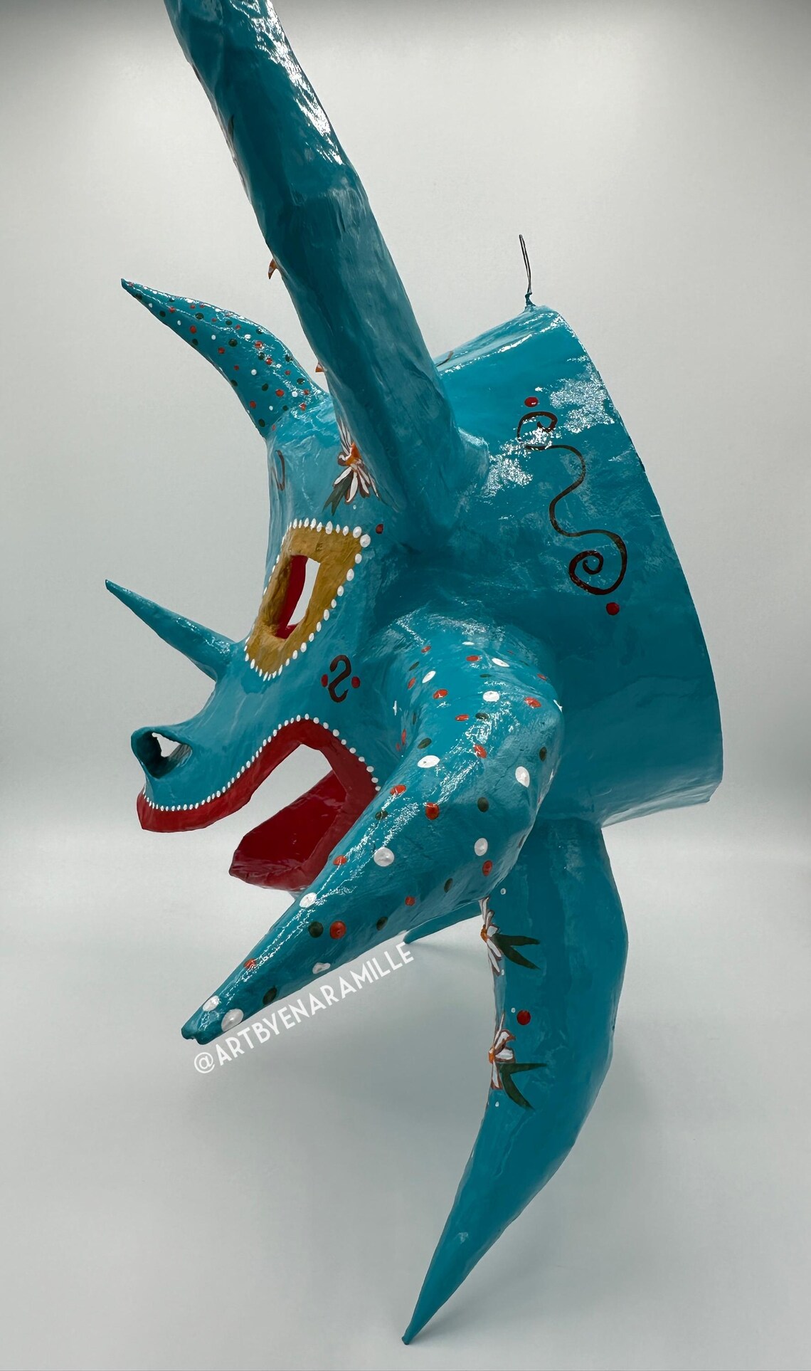 Ornamental Vejigante Mask Medium Paper Mache 8 Horns Number 41 - Etsy