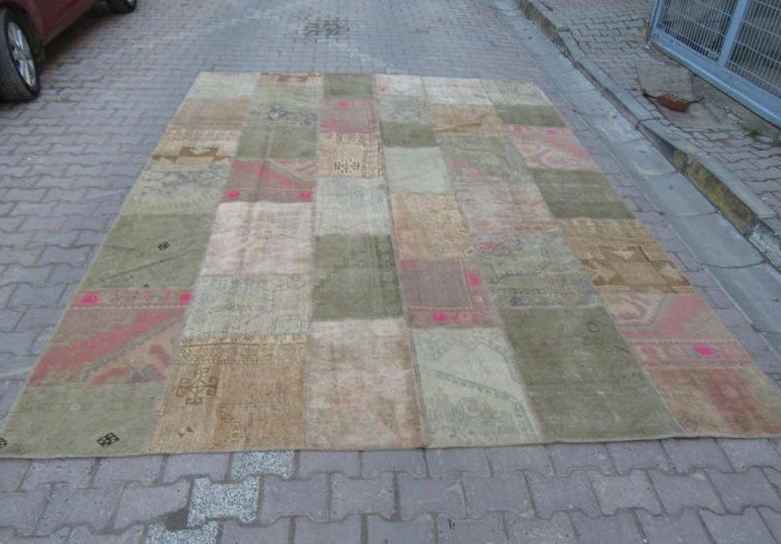 9.1x12 Ft Oversized Pastel Vintage Decorative Turkish Patchwork Rug - Etsy