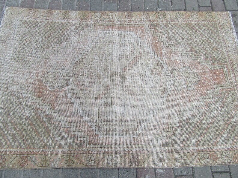 Vintage Worn Rug 3.5x5.4 Ft, Distressed Vintage Small Area Rug - Etsy