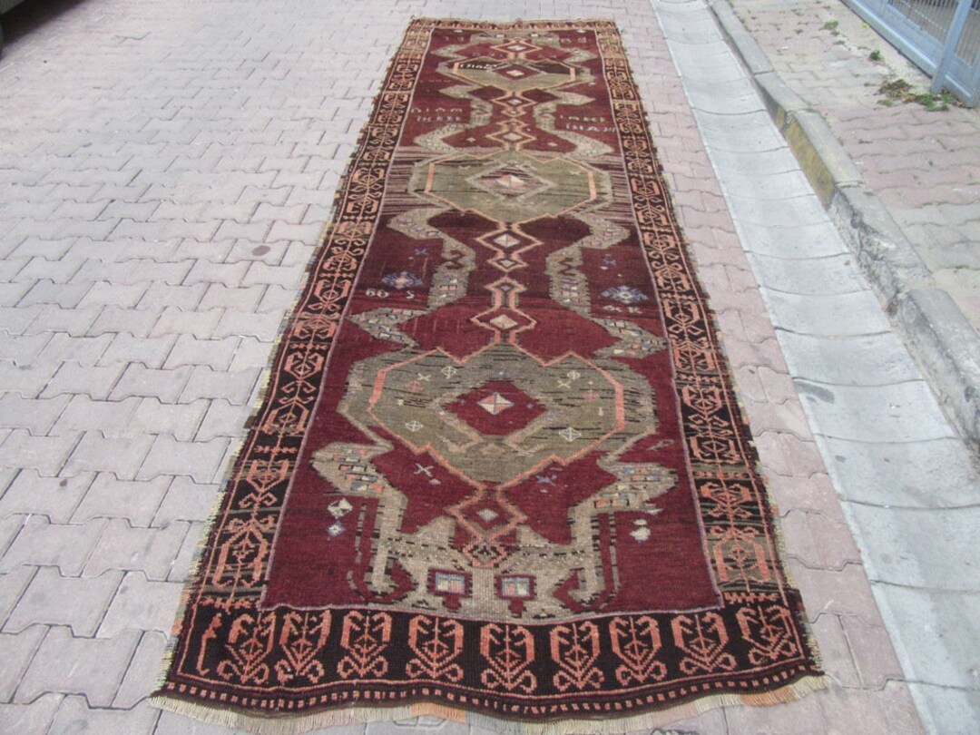 4.7x15 Ft Vintage Turkish Wool Kars Wide Runner Rug - Etsy
