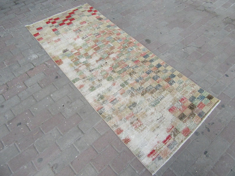 3x7.1 Ft Vintage Decorative Turkish Art Deco Runner Rug - Etsy